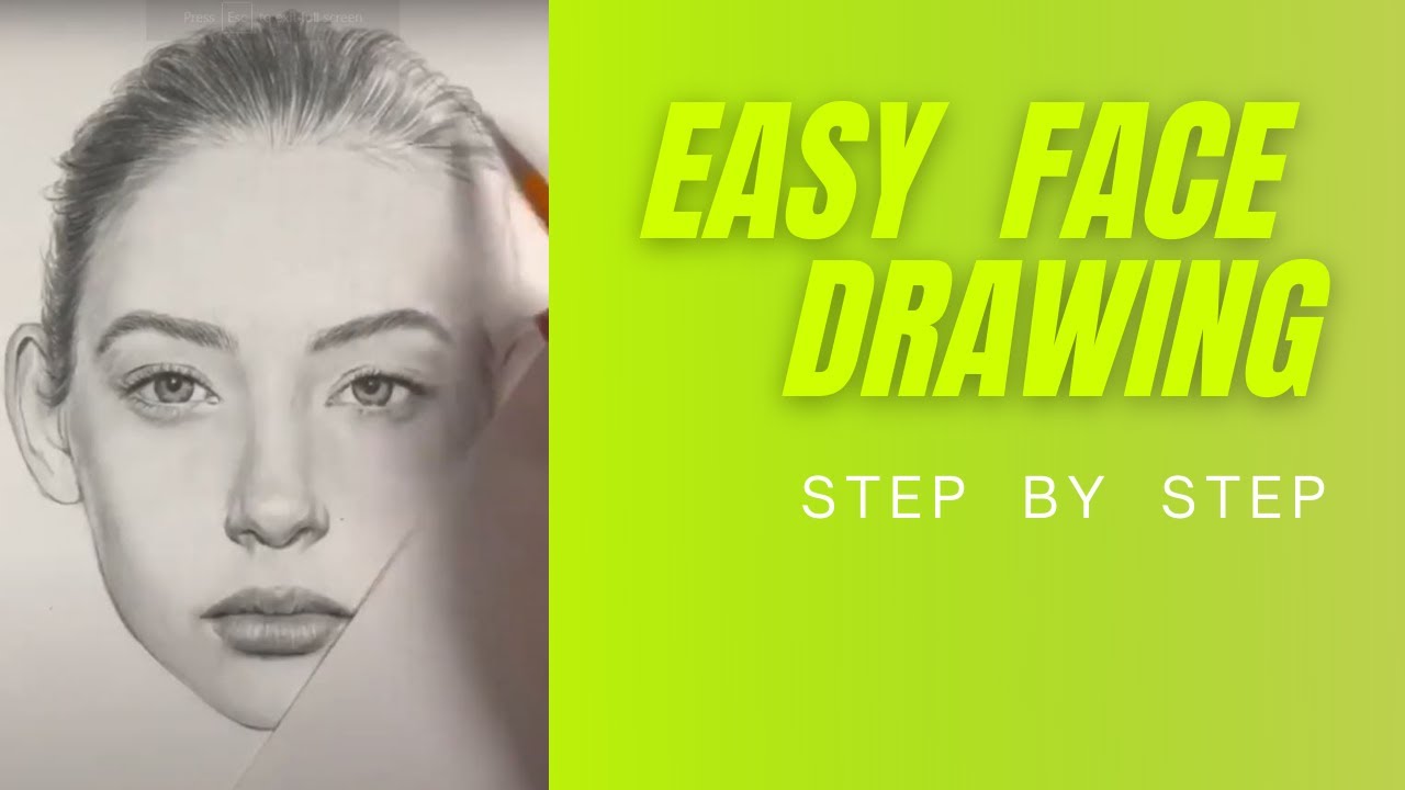 drawing a face step by step || how to draw a face || face drawing ...