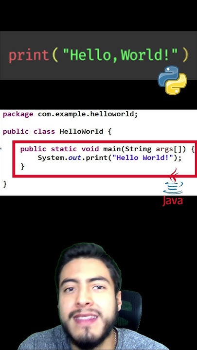 Hola Mundo en Python VS Hola Mundo en Java | Cómo programar en Java? | Cómo programar en Python ...