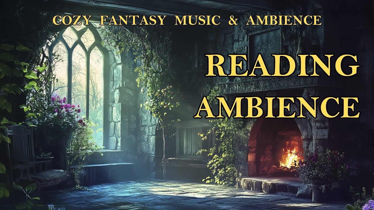 Enchanted Reading Ambience: Cozy Fantasy Music by the Fireside in a Mystical Garden - YouTube