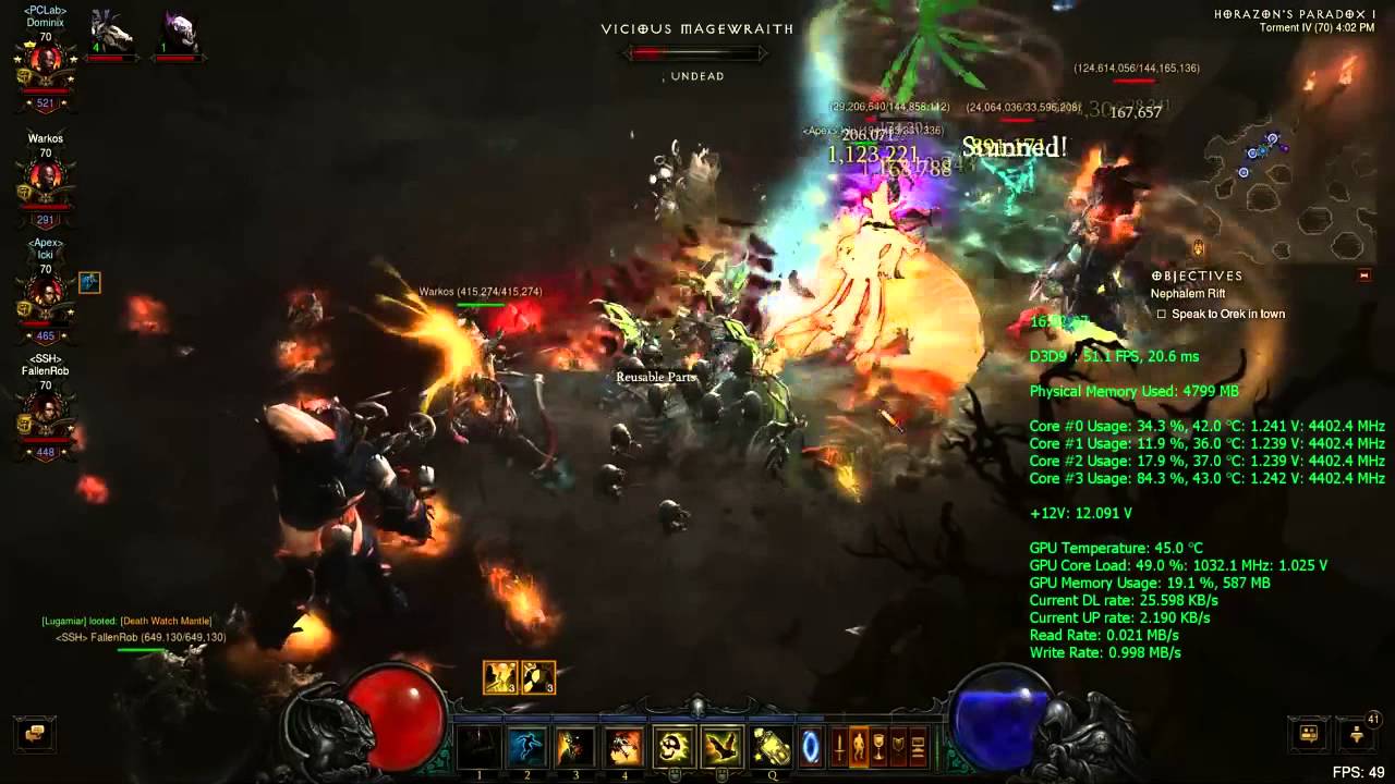 Diablo III WD Party= Low FPS - YouTube