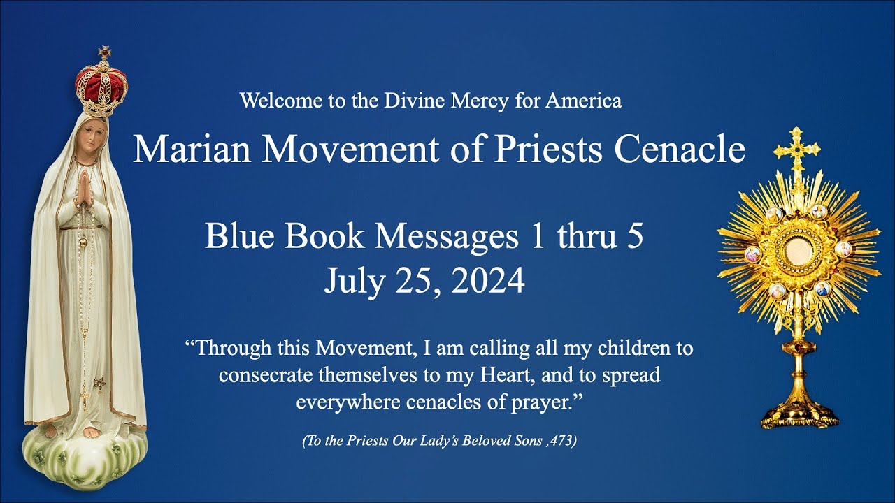 DMFA Marian Movement of Priests Online Cenacle, July 25, 2024, Blue ...