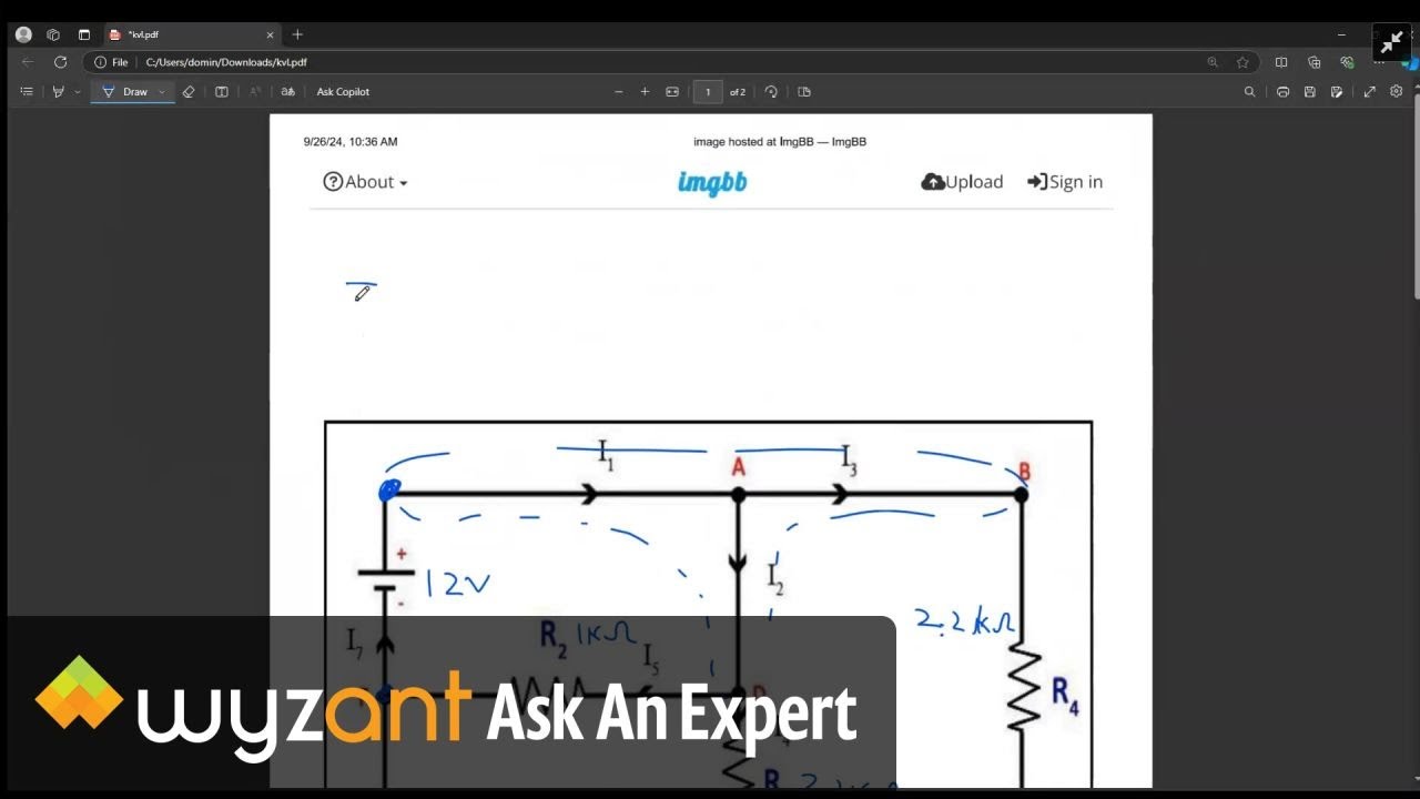 Solving a DC resistor network : find equivalent resistance and current ...