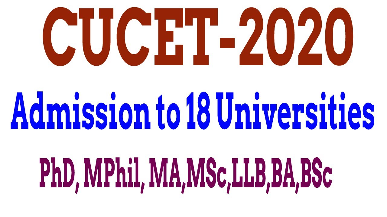 CUCET | Central Universities Common Entrance Test 2020 | Revamp Ed ...