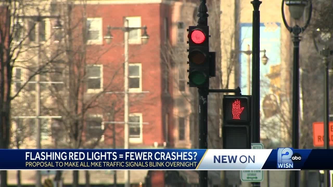 City considering flashing red lights at every signalized intersection ...
