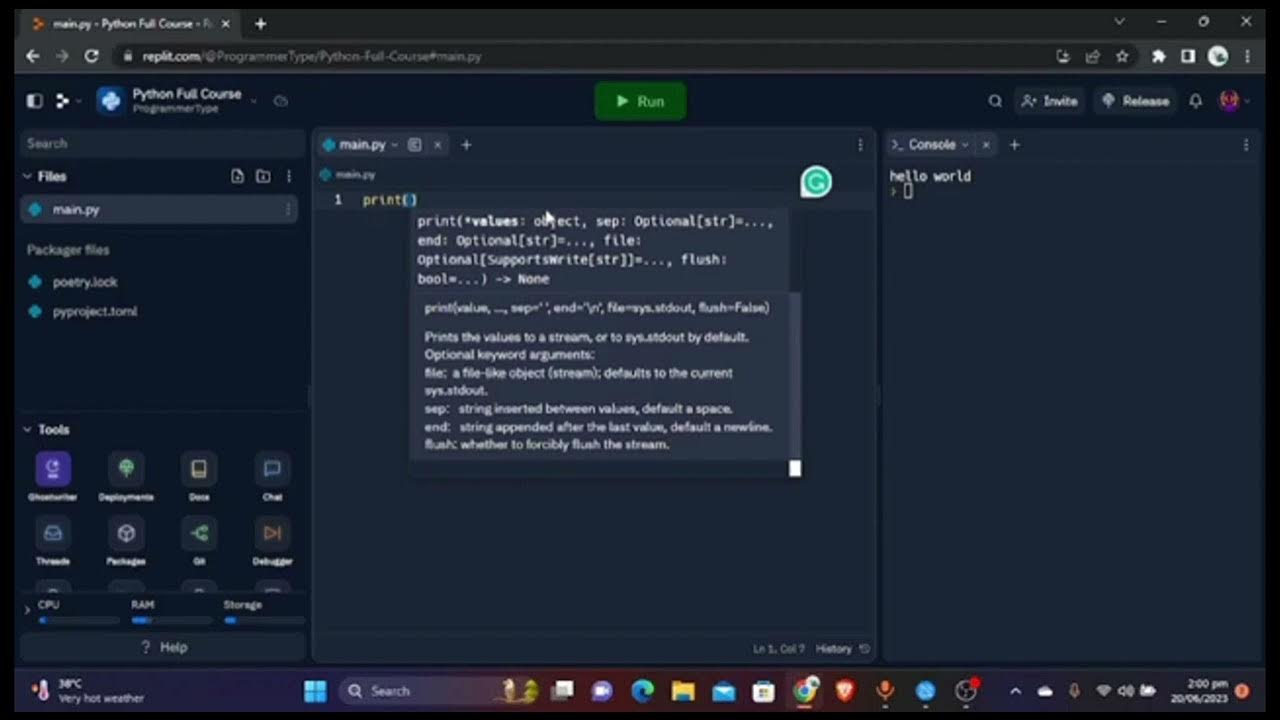 Writing Our First Program in Python | Python Full Course - Tutorial #3 ...