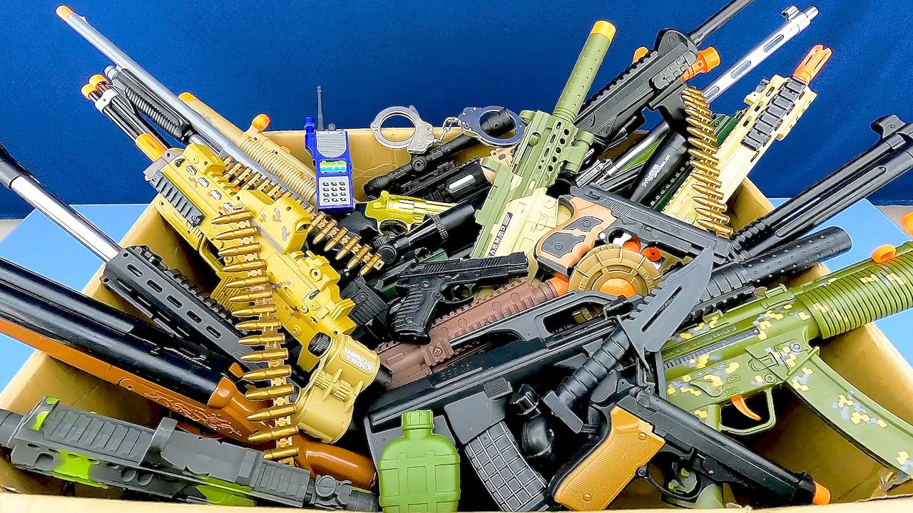 ULTIMATE Toy Gun Arsenal Unboxing! Gold Gatling Gun, Sniper Rifles ...