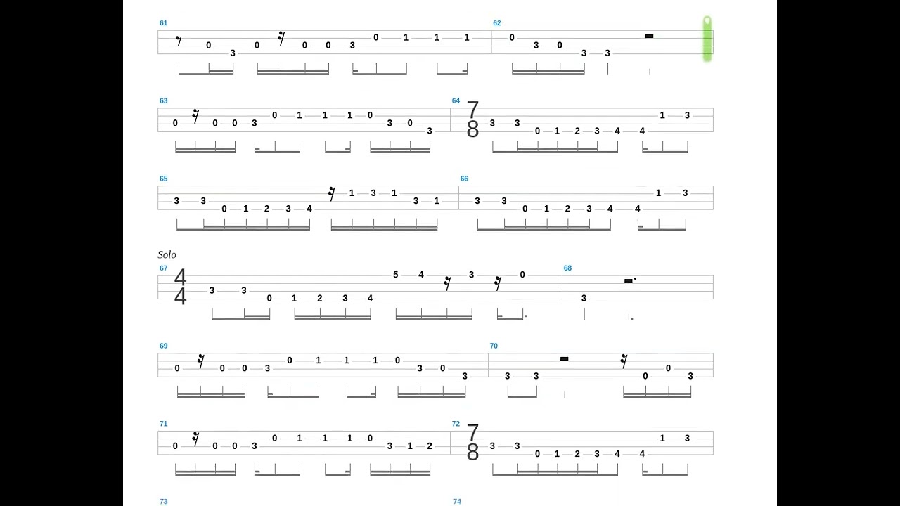 Paranoid Android + Radiohead + Bass only + Bass tab - YouTube