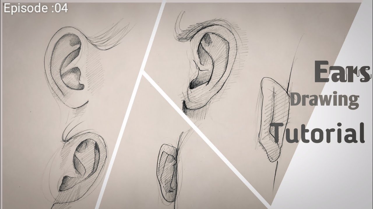 Ears drawing tutorial/How to draw ears?/"How to draw face"series ...