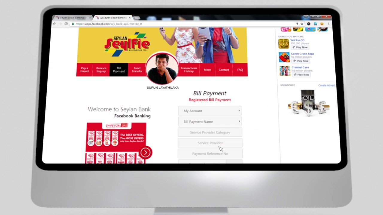 Facebook Banking - Bill Payment - YouTube