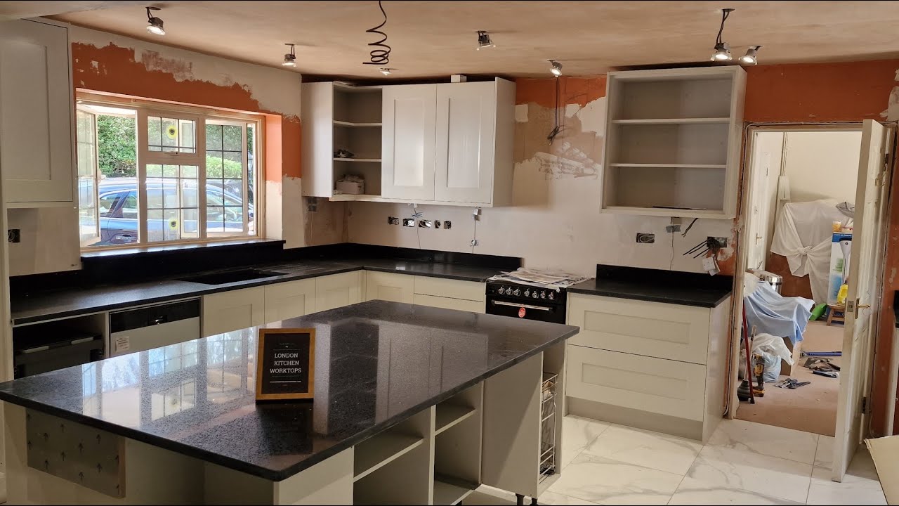 Black Mirror Quartz. London kitchen worktops supply installation ...