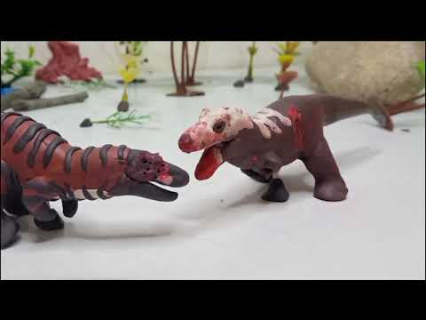 (400sub.specal)  Jack palance vs Torvosaurus ( Revolution dinosaurs)  / Claymotion dinosaurs fight
