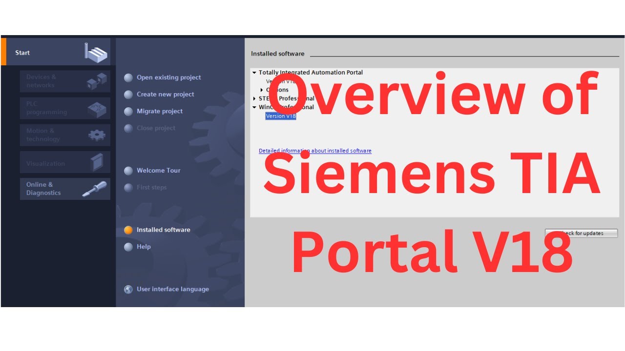 Siemens TIA Portal V18 OverView - YouTube
