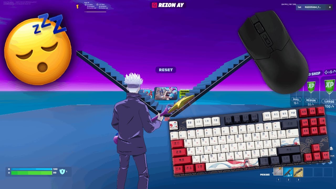 Chill ASMR🤩 1v1 Rezon ay Build Fight 🏆Satisfying Fortnite Keyboard ...