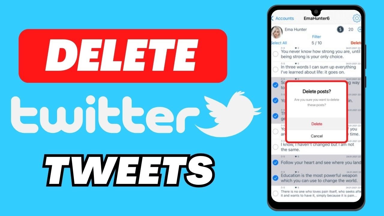 How to Delete Multiple Tweets on Twitter - YouTube