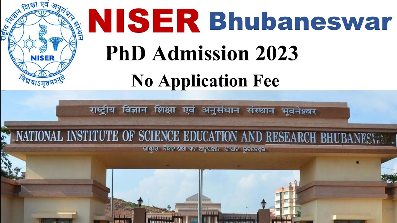 PhD Admission 2023 // NISER Bhubaneswar // Odisha - YouTube