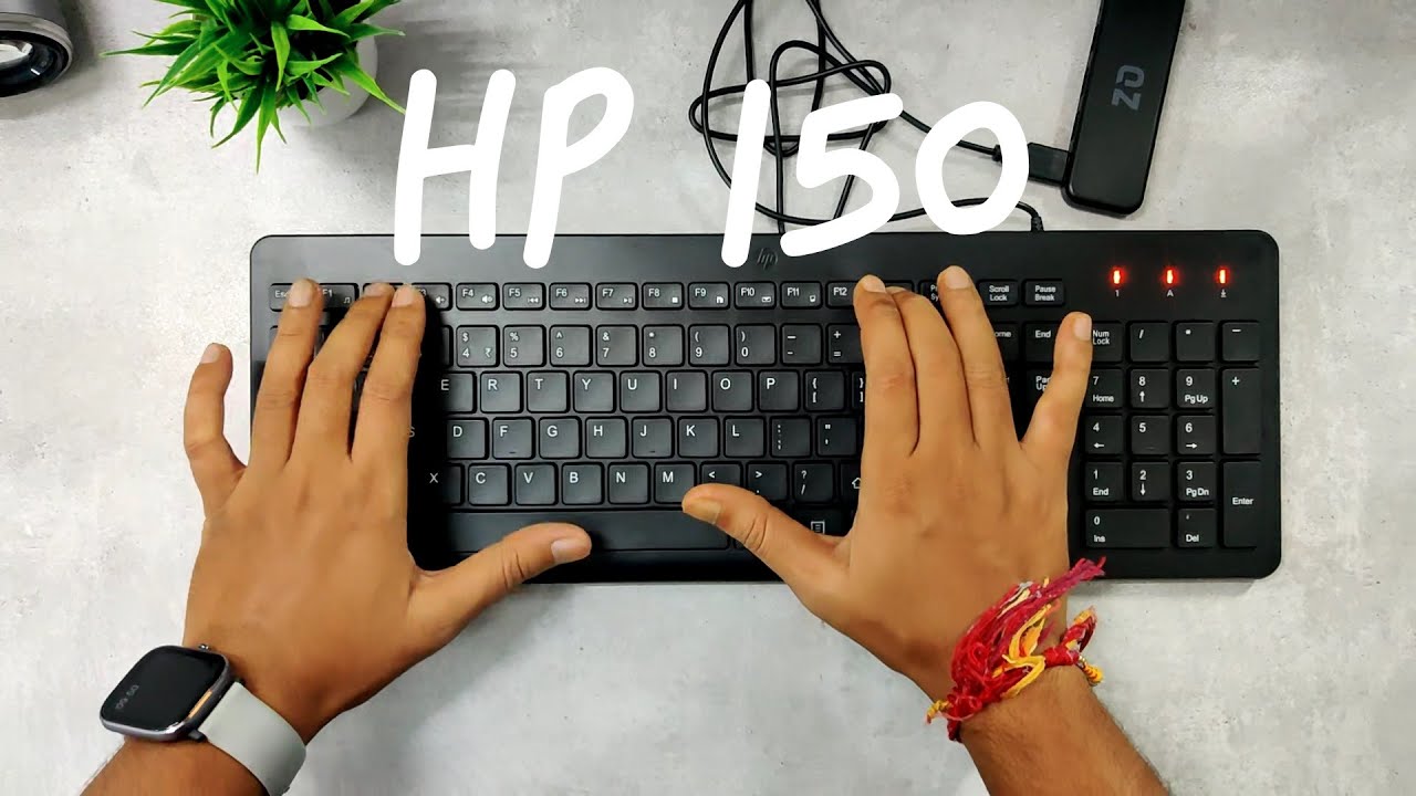 HP 150 Keyboard Slim and Low Profile chiclet Keyboard - YouTube