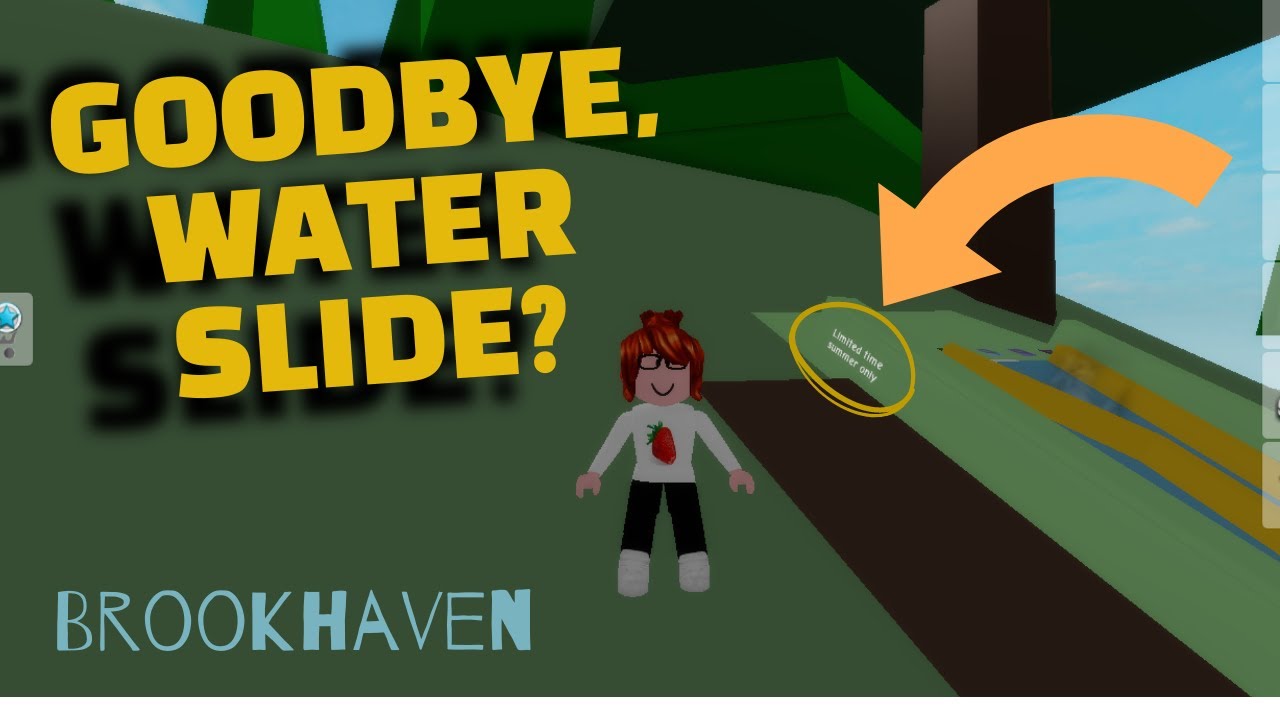GOODBYE, WATER SLIDE? | Brookhaven Updates | Roblox | Labor Day Weekend ...