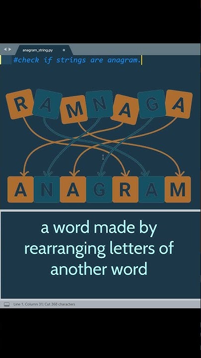 Python interview question on string anagram - YouTube