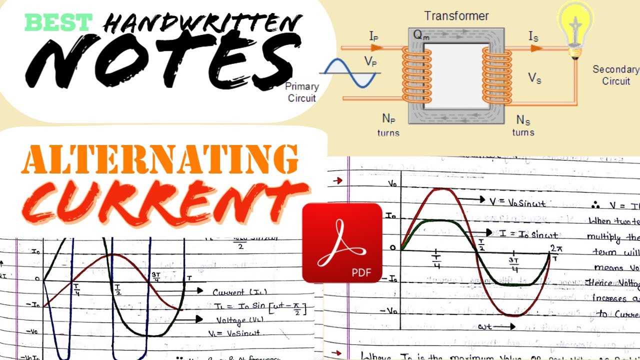 Physics Class 12 Chapter 7 | Alternating Current | Best Handwritten ...
