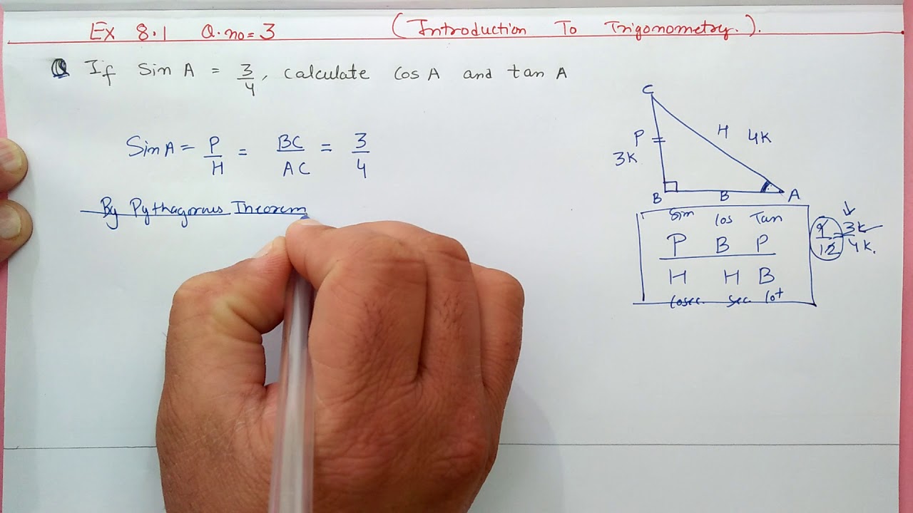 Ex.8.1 (Q.3) Chapter:8 Introduction To Trigonometry | Ncert Maths Class ...