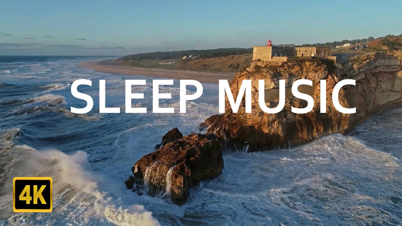 4K Calm Relaxing Ocean Wave Sounds for Sleep, Ambient Music, meditation ...