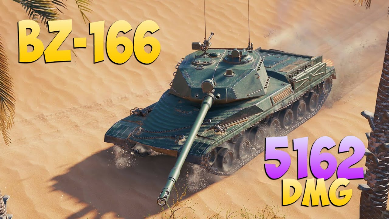 BZ-166 - 4 Frags 5.1K Damage - Not an elite! - World Of Tanks - YouTube