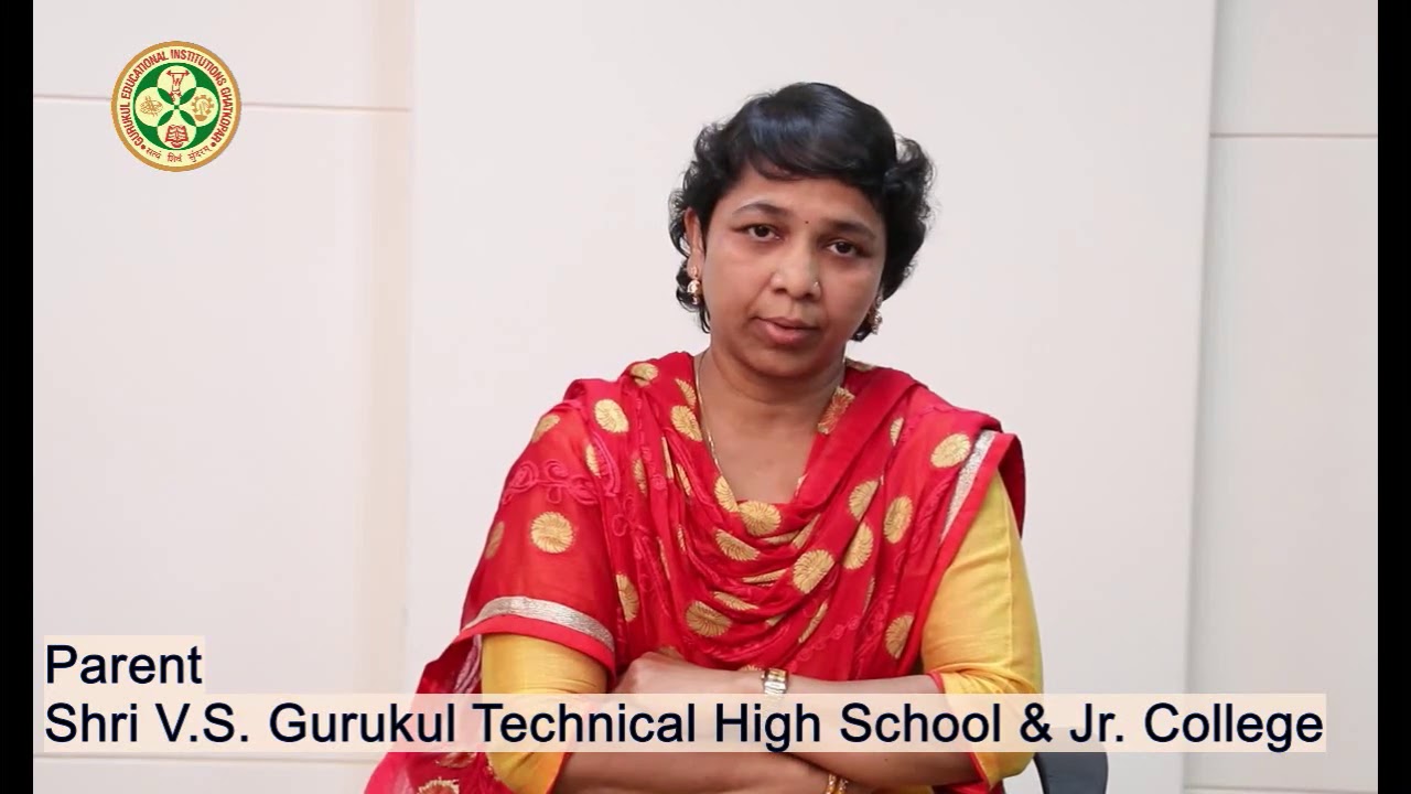 Message by parent of Shri V.S. Gurukul Technical High School & Jr. College - YouTube