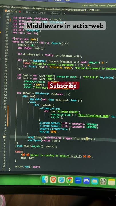 Creating Logger using actix-web 🦀#ytshorts #shorts #development #rust # ...
