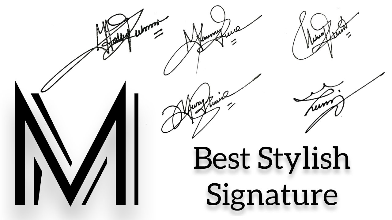 Signature Ideas for letter M । Different Styles of M Signature - YouTube