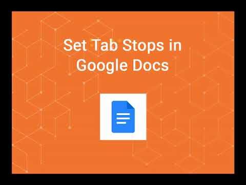 Set Tab Stops in Google Docs - YouTube