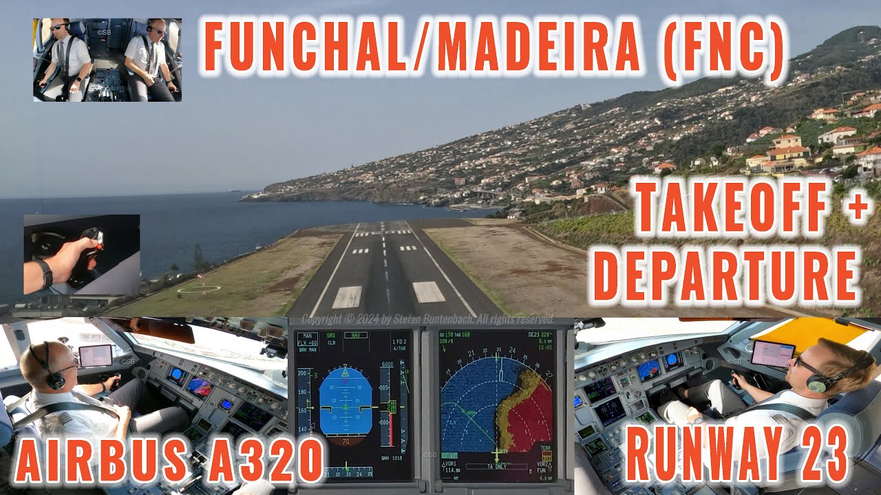 FUNCHAL / MADEIRA 🇵🇹 (FNC) | Very rare Airbus takeoff + departure from ...