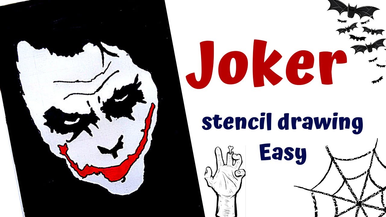 How to draw The Joker|Stencil Art|The Dreamy Artworks - YouTube