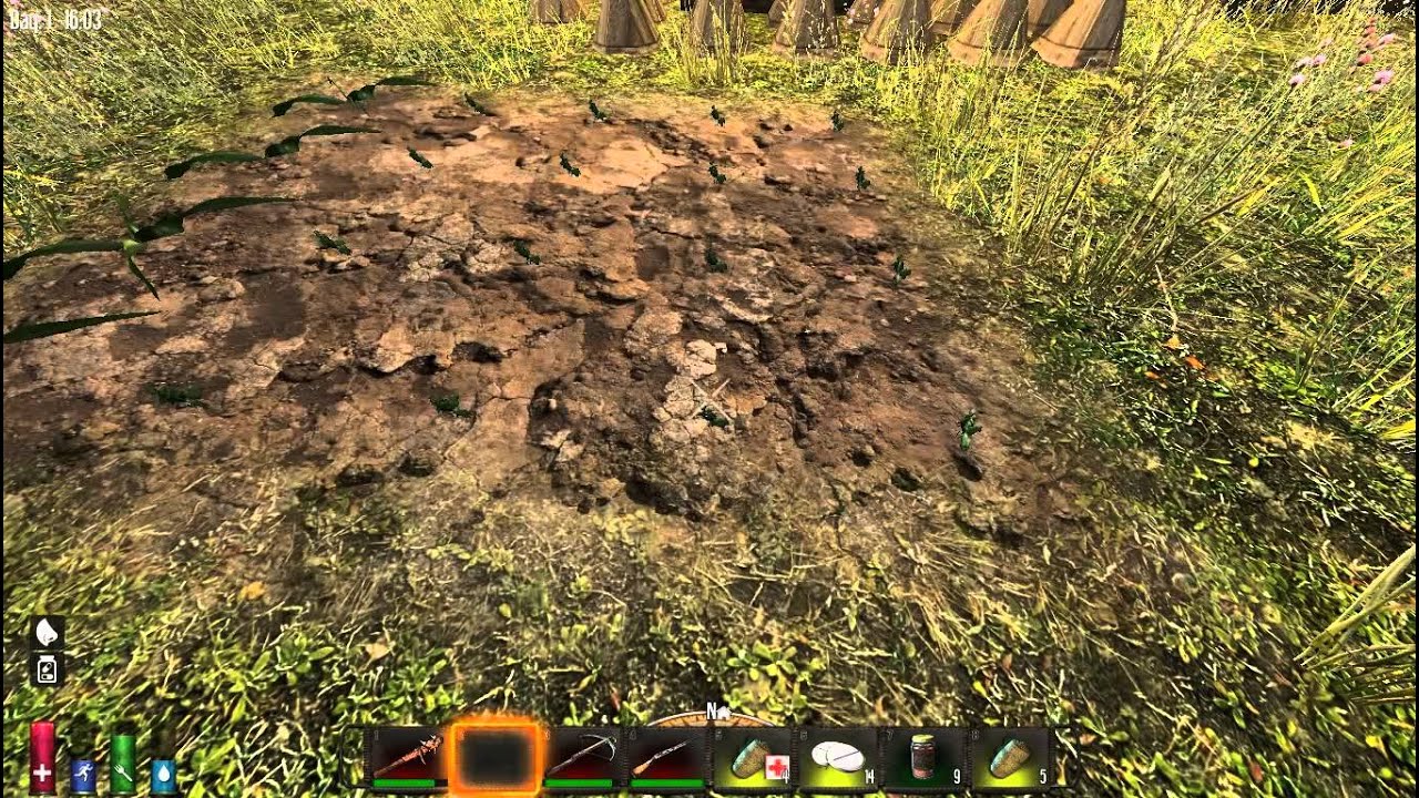 7 Days To Die Planting Crops & Farming - YouTube