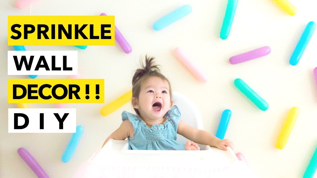 EASY DIY Sprinkle Wall! || Colorful Birthday Backdrop - YouTube