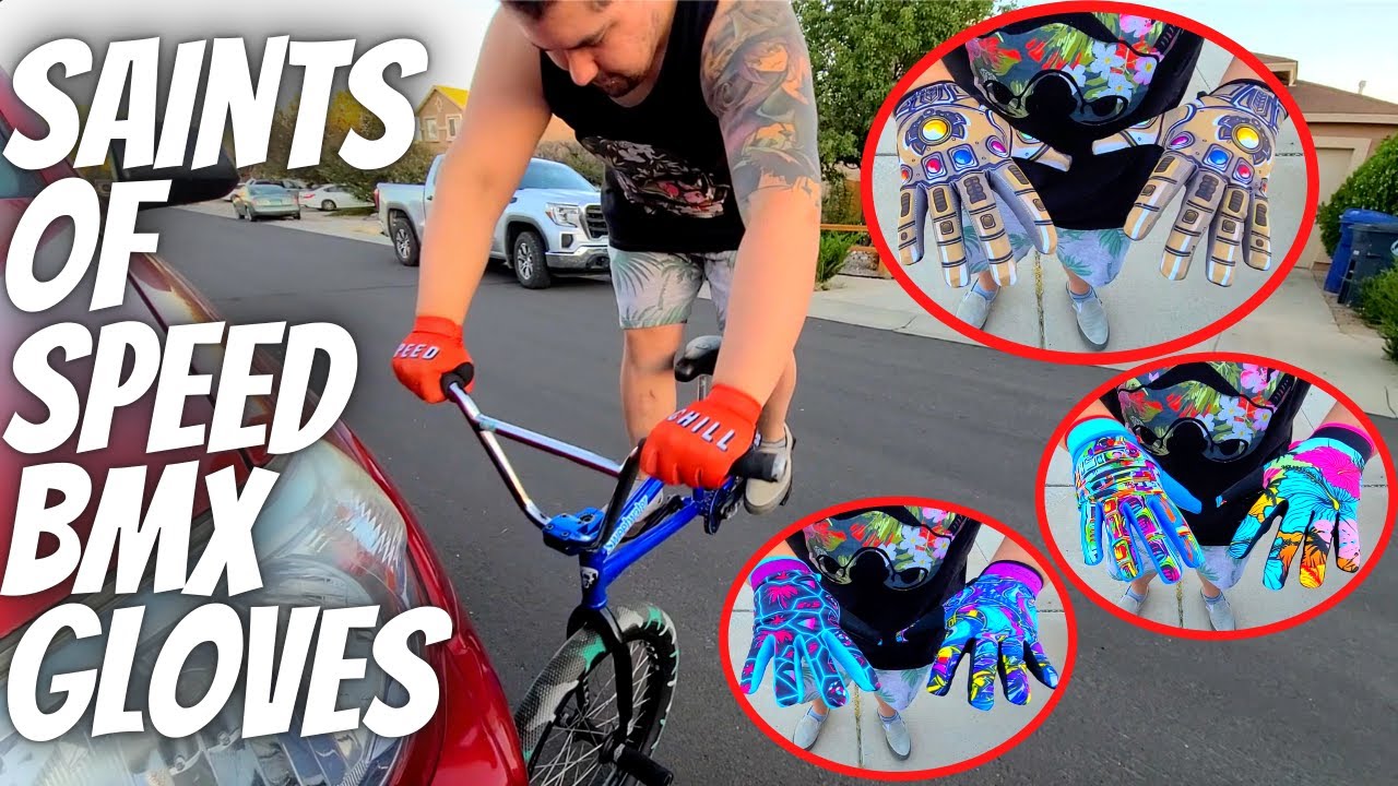 UNBOXING/RIDING A TON OF AMAZING BMX GLOVES! SAINTS OF SPEED BIKING ...