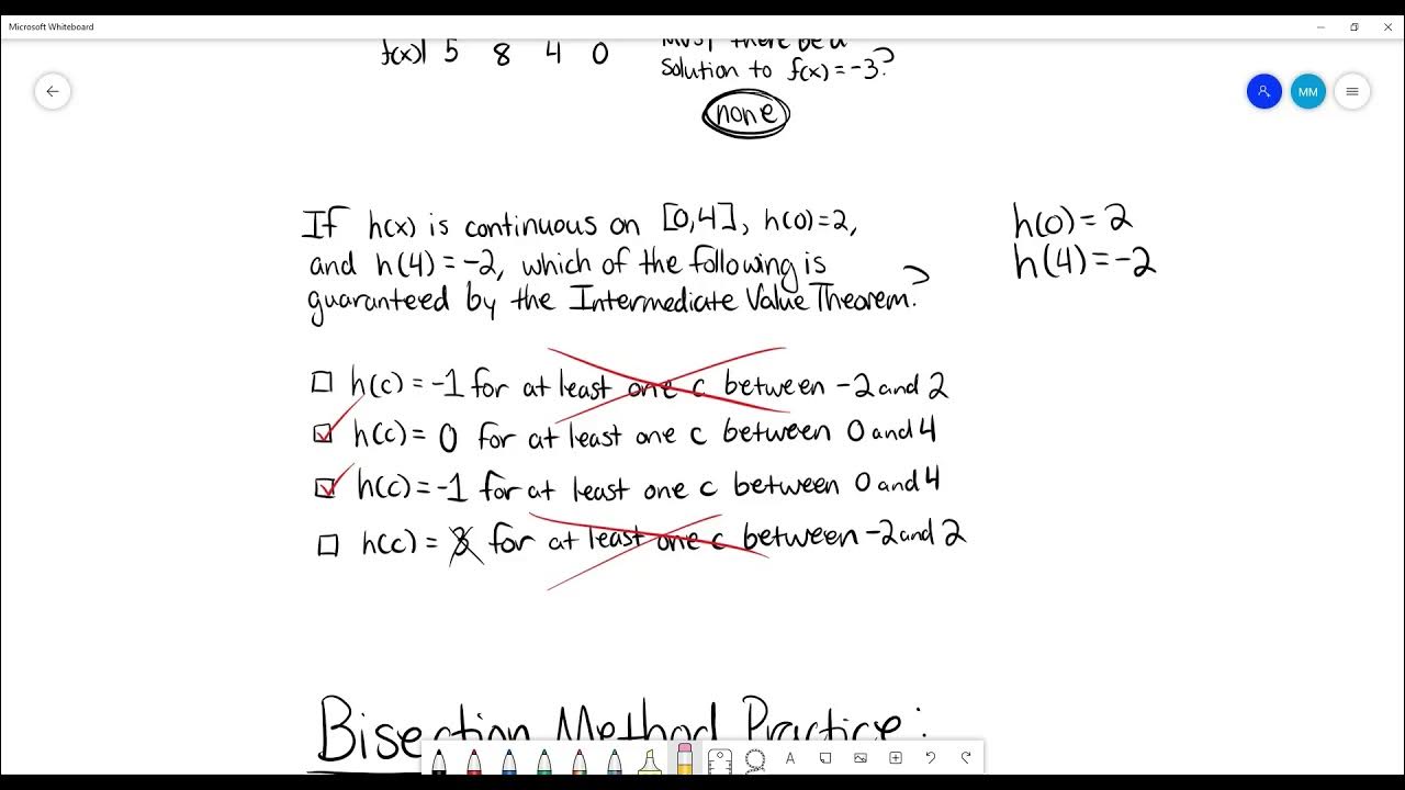 Calculus 1: Intermediate Value Theorem & Bisection Method - YouTube