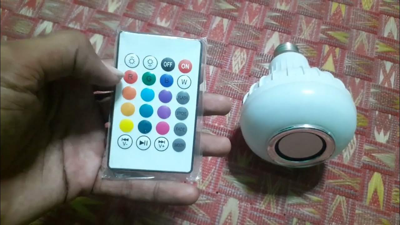 Remote Control Led Mp3 Bulb Review By Technical Tochi Youtube Channel - YouTube