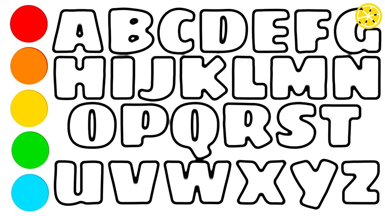 Coloring and Learn ABCD Alphabet Drawing for kids - YouTube
