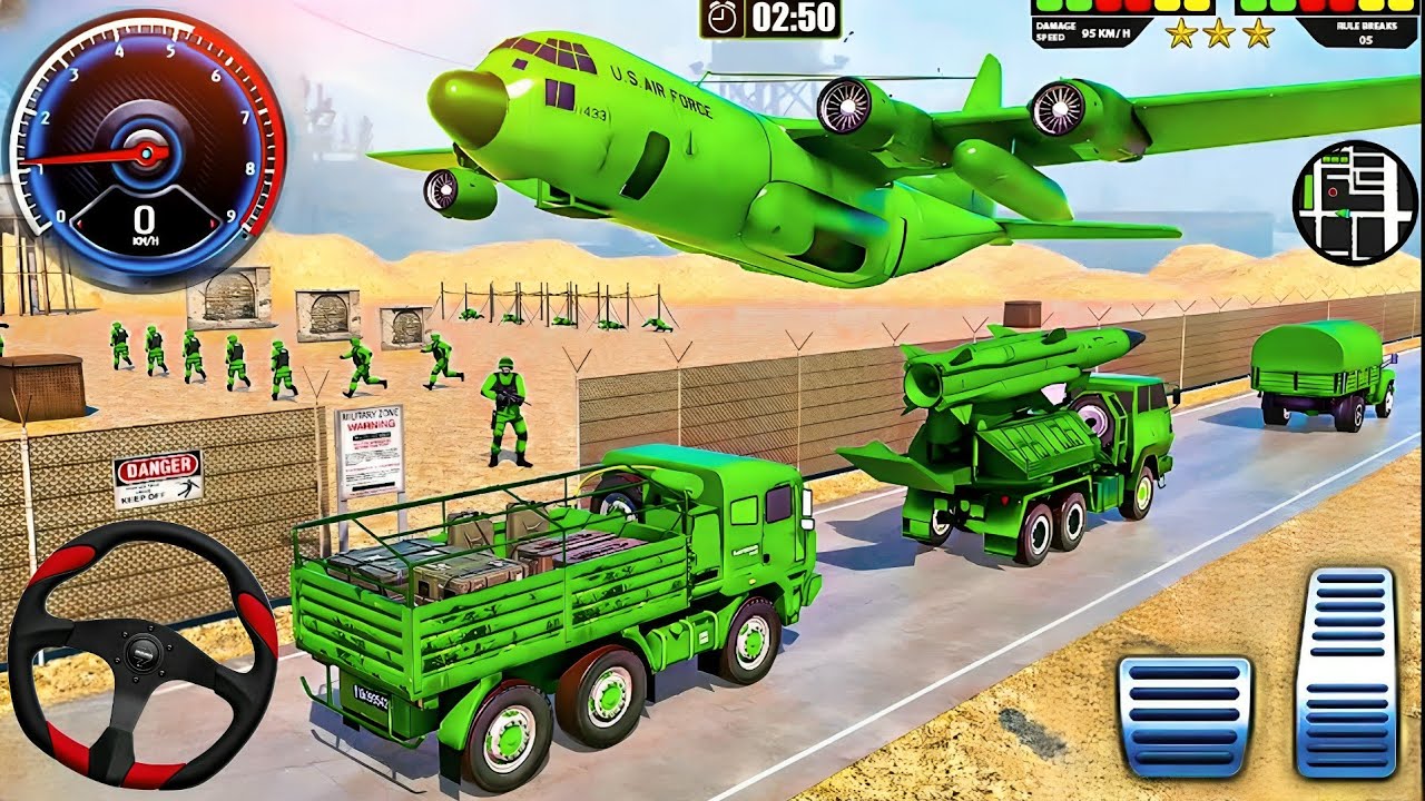 Army Vehicle Transport Simulator 3D - US Cargo Truck Transporter ...