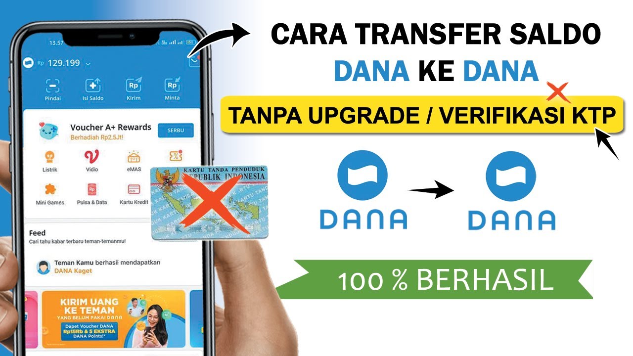 💵 Cara Transfer Saldo Dana Ke Dana Tanpa Upgrade Premium - YouTube