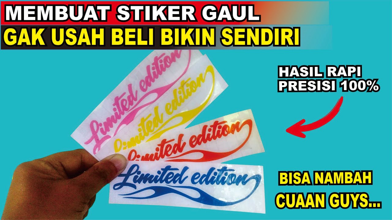 Cara Membuat Sticker Sendiri / Stiker limited edition / Tanpa Mesin ...