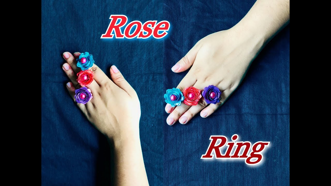 How to make Easy and Beautiful "Rose Ring" with paper Origami Tutorial ...
