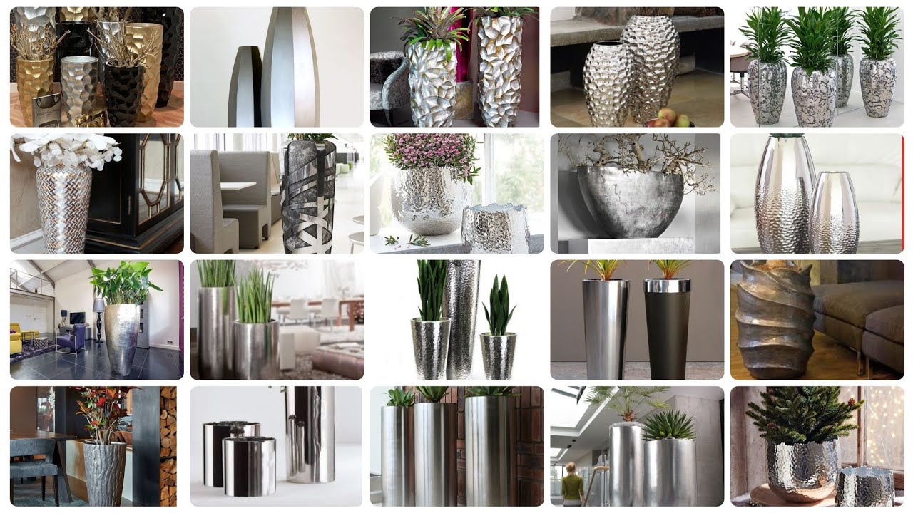 50 luxury silver pot planters design || indoor metal pots ideas || # ...