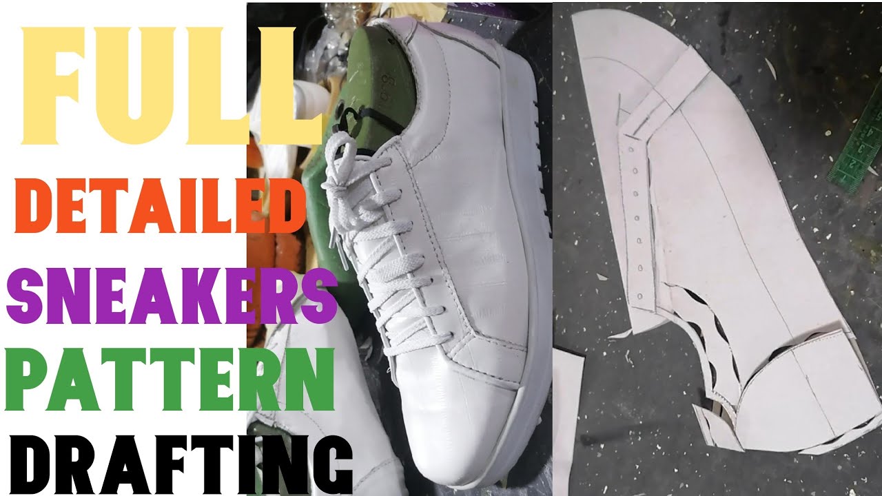 Full sneakers pattern drafting - YouTube