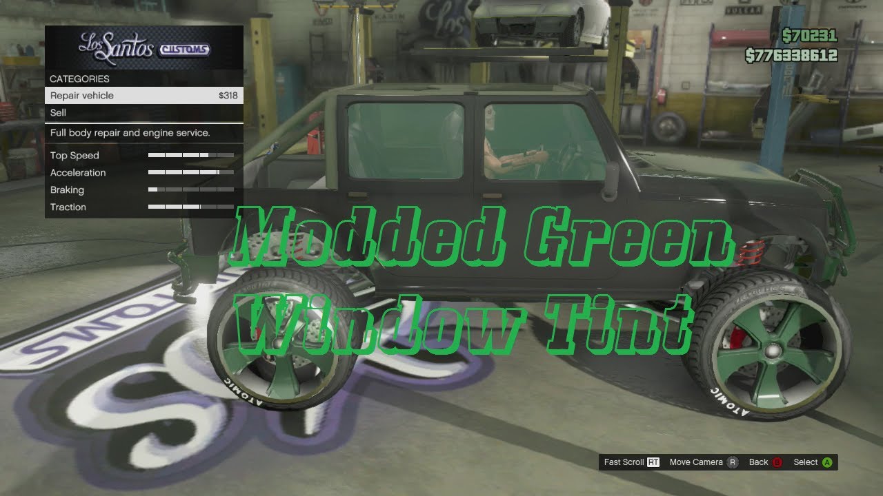Rare GTA 5 online Green tinted Windows - YouTube