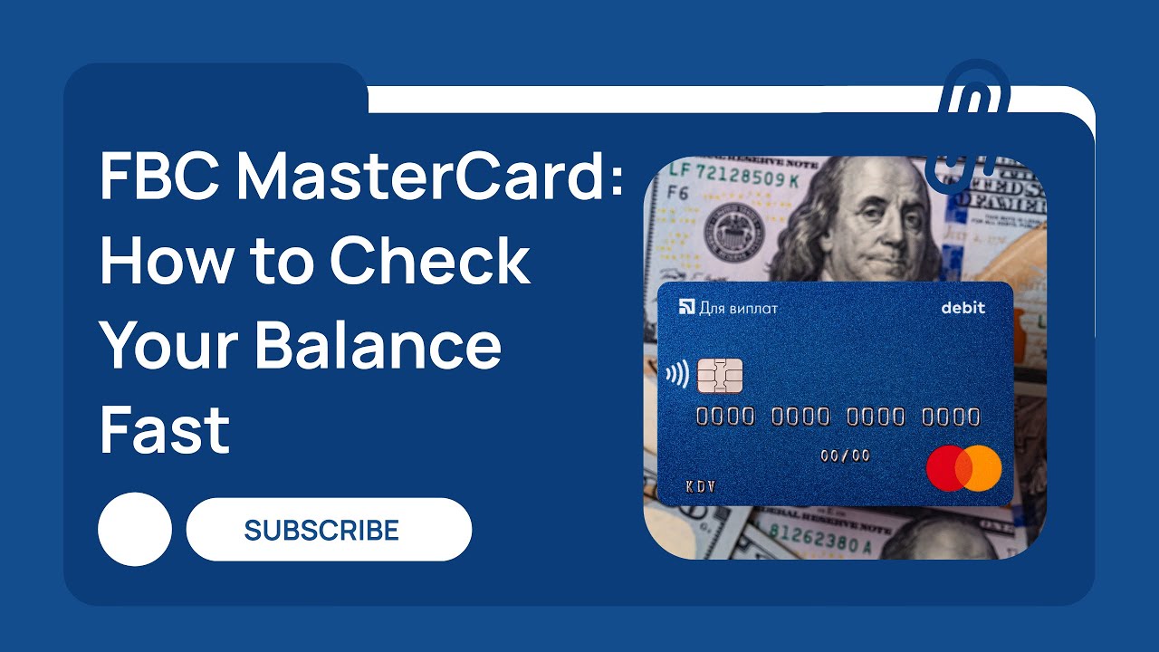 How to Check Your FBC MasterCard Balance Online - YouTube