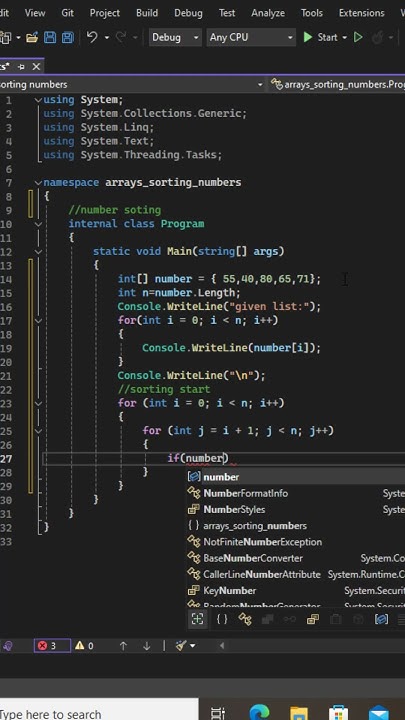 C# Arrays(sorting Arrays) | Easy learning of C# for beginners | C# ...