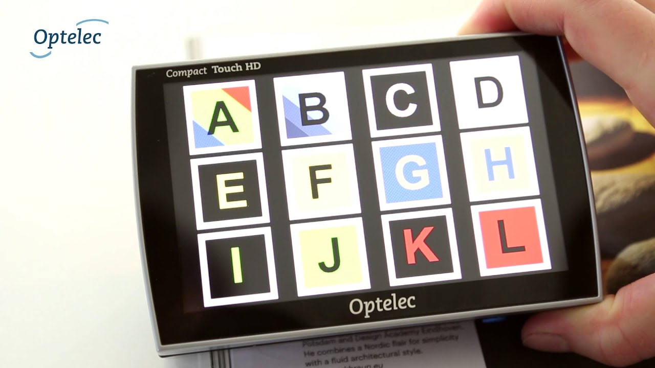 Portable Video Magnifier Optelec Compact Touch HD: How it works - YouTube