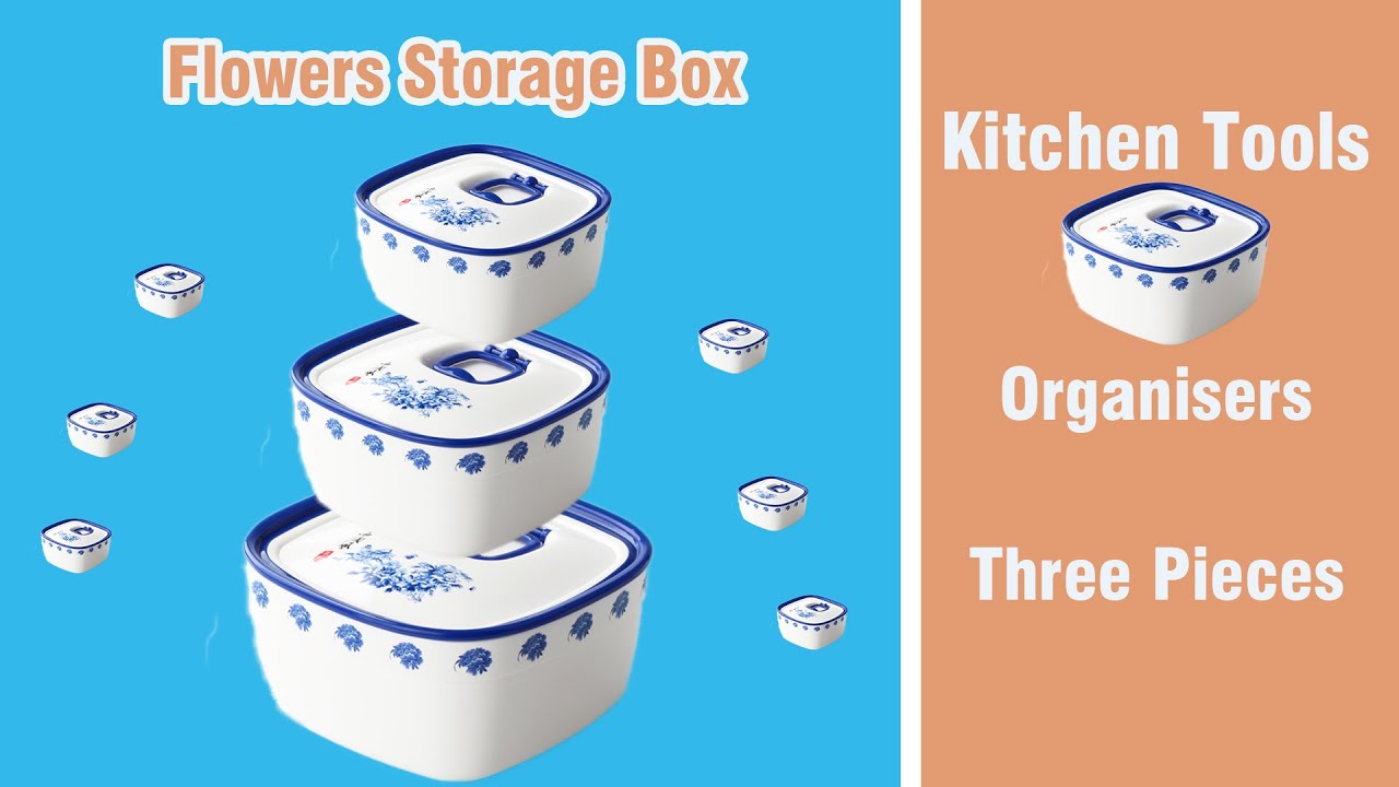 three pieces sqaure storage box - YouTube