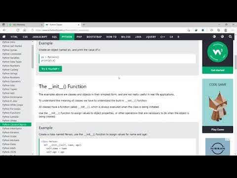 Class in Python Programming | __init__ function in python | self in ...